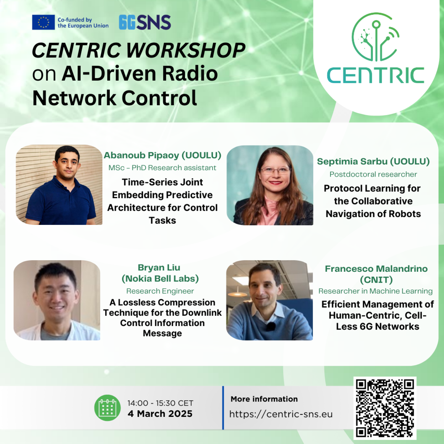 CENTRIC Workshop on AI-Driven Radio Network Control – March 4, 2025 ...